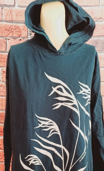 Marushka | Tops | Marushka Handprints Hooded Shirt | Poshmark